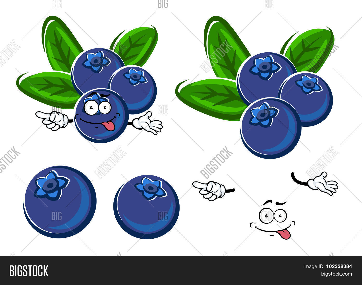 Cartoon Blueberry Vector & Photo (Free Trial) | Bigstock