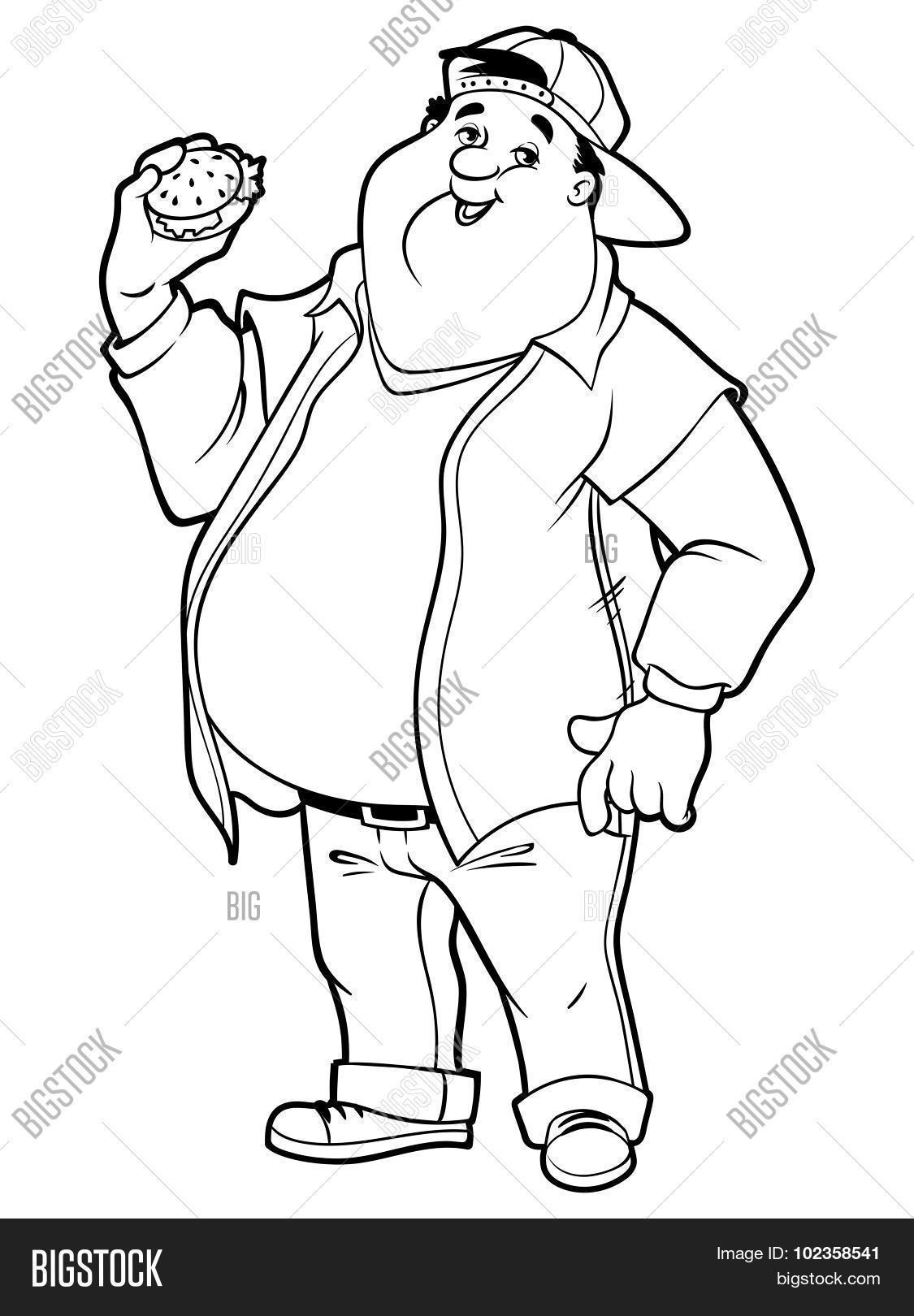 Fat Happy Man Big Vector & Photo (Free Trial) | Bigstock