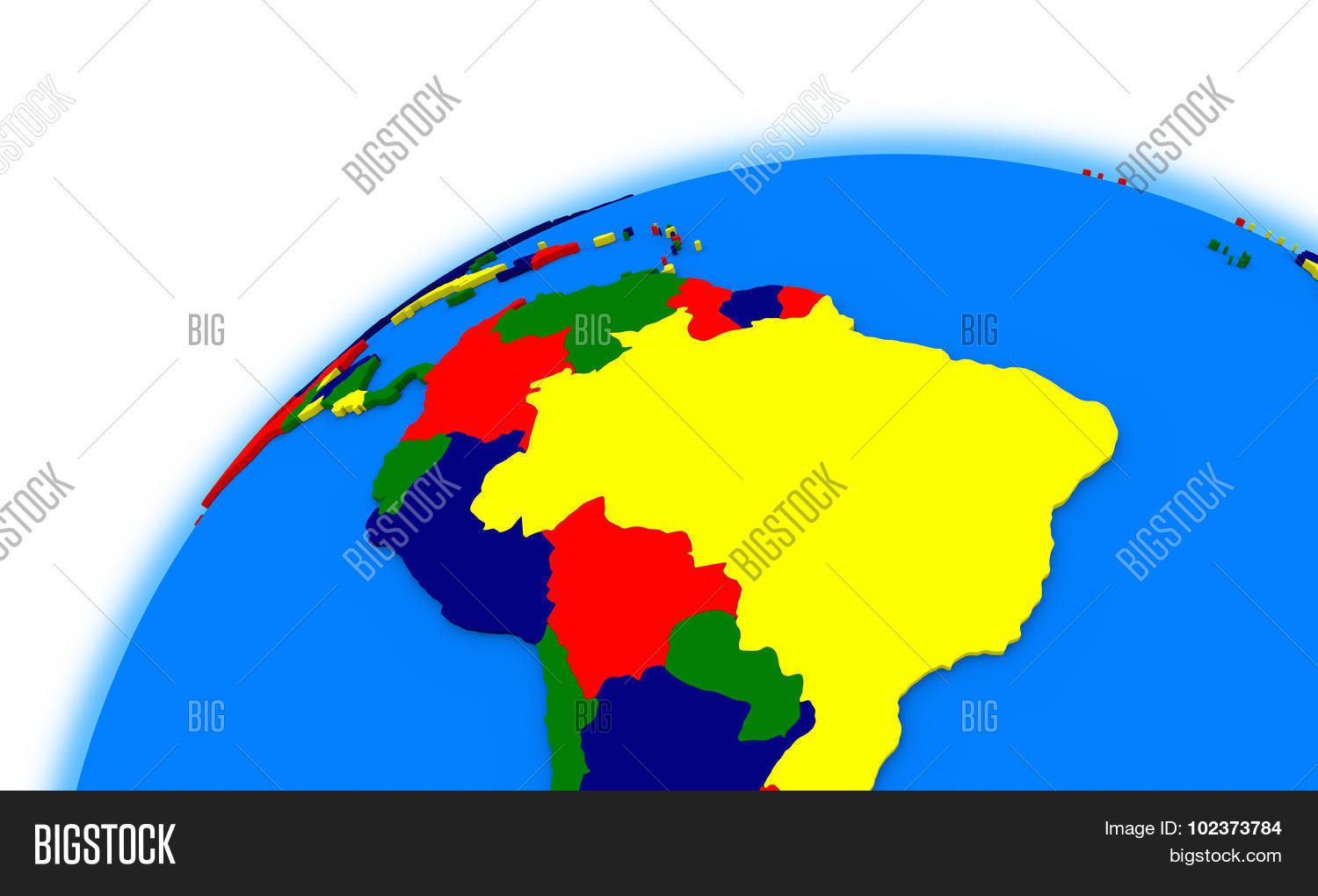 South America On Globe Image & Photo (Free Trial) | Bigstock