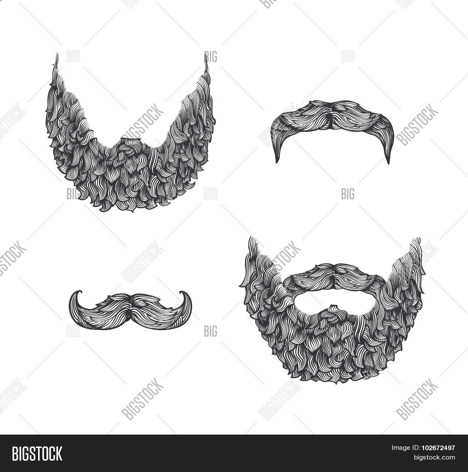Beard Set Vector & Photo (Free Trial) | Bigstock