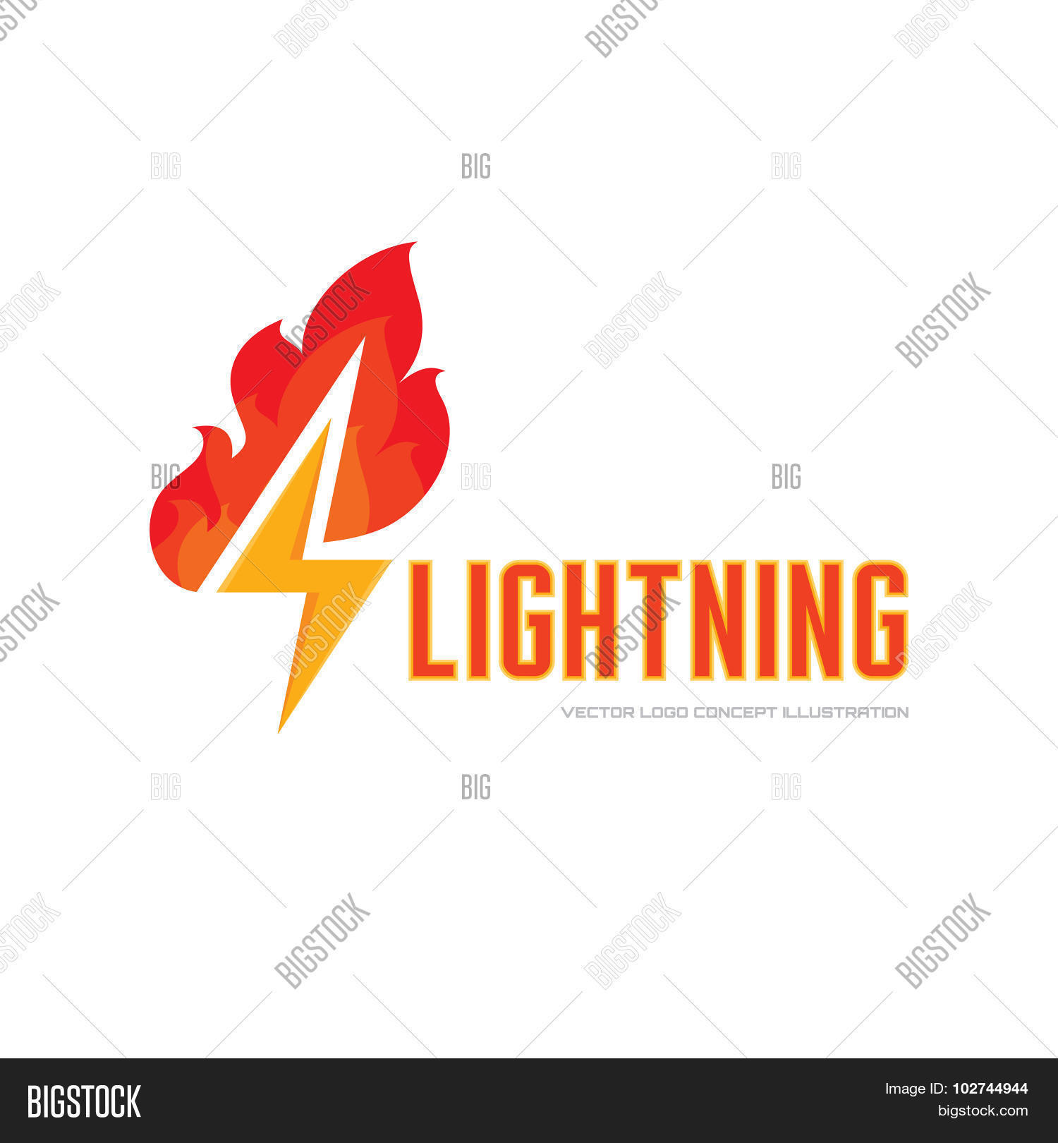 Lightning Flame - Vector & Photo (Free Trial) | Bigstock