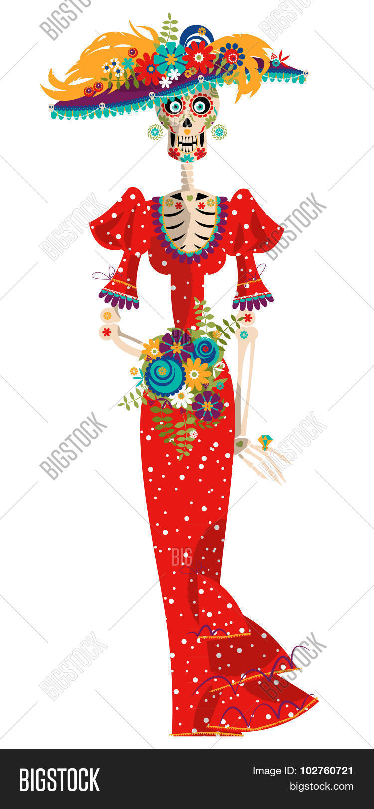 La Calavera Catrina. Vector & Photo (Free Trial) | Bigstock