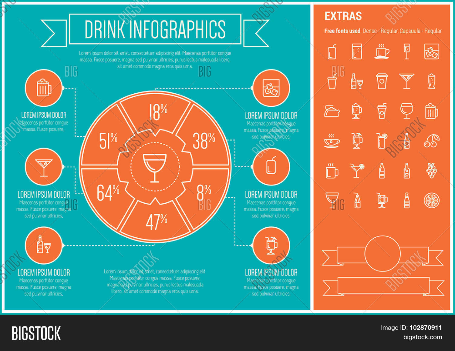 Drink Infographic Vector & Photo (Free Trial) | Bigstock