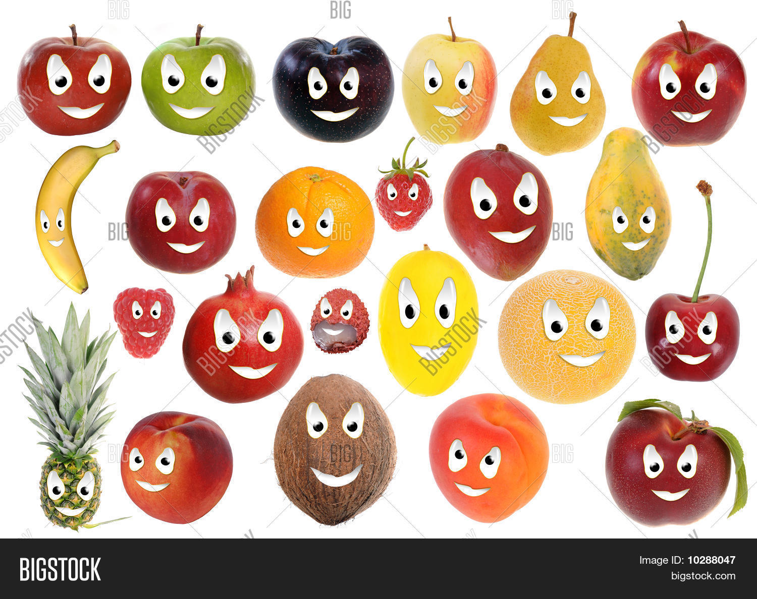 Happy Fruit Smileys Image & Photo (Free Trial) | Bigstock