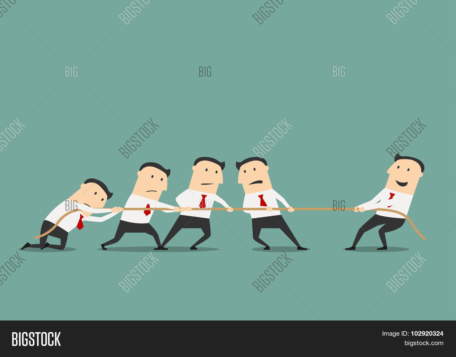 Businessman Tug War Vector & Photo (Free Trial) | Bigstock