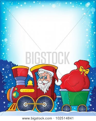 Frame Christmas Train Vector & Photo (Free Trial) | Bigstock