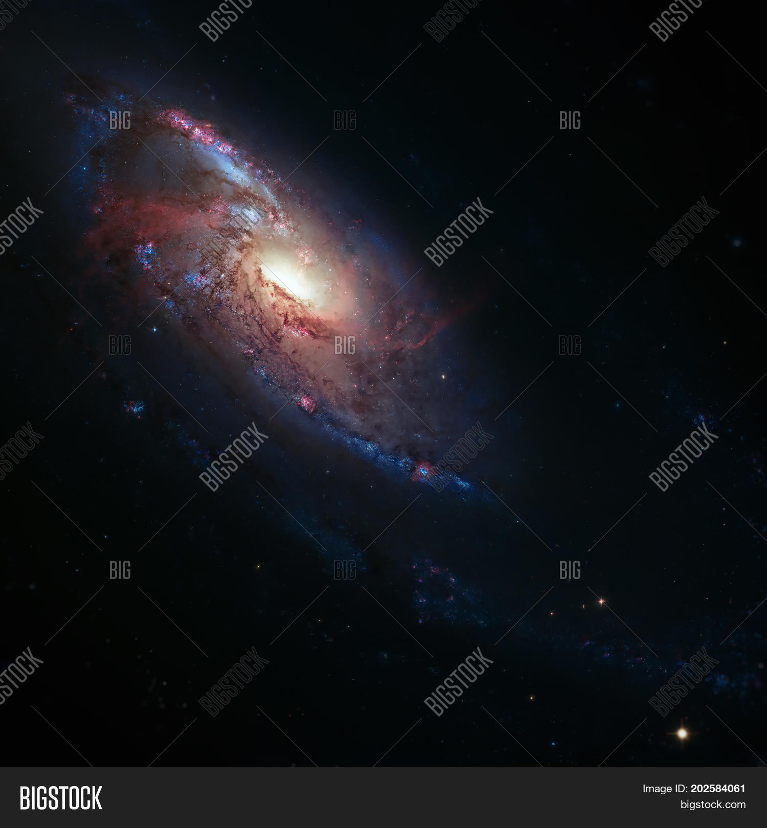 Ngc 4258 Spiral Galaxy Image & Photo (Free Trial) | Bigstock