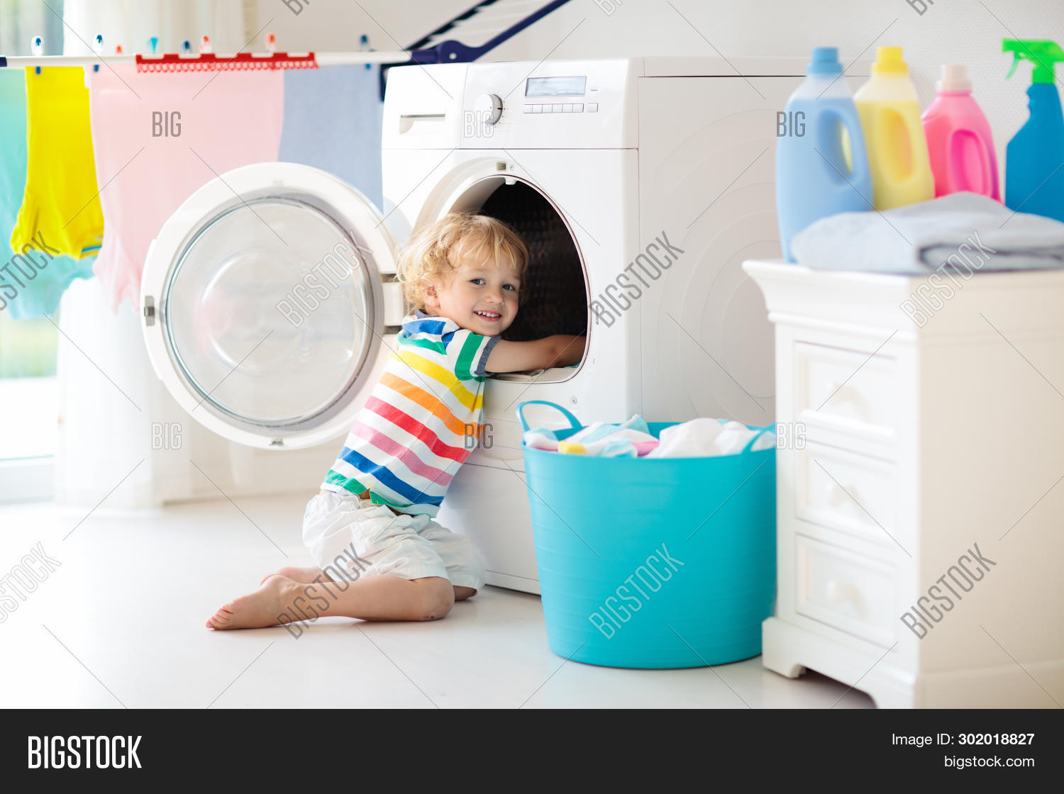 Child Laundry Room Image & Photo (Free Trial) | Bigstock