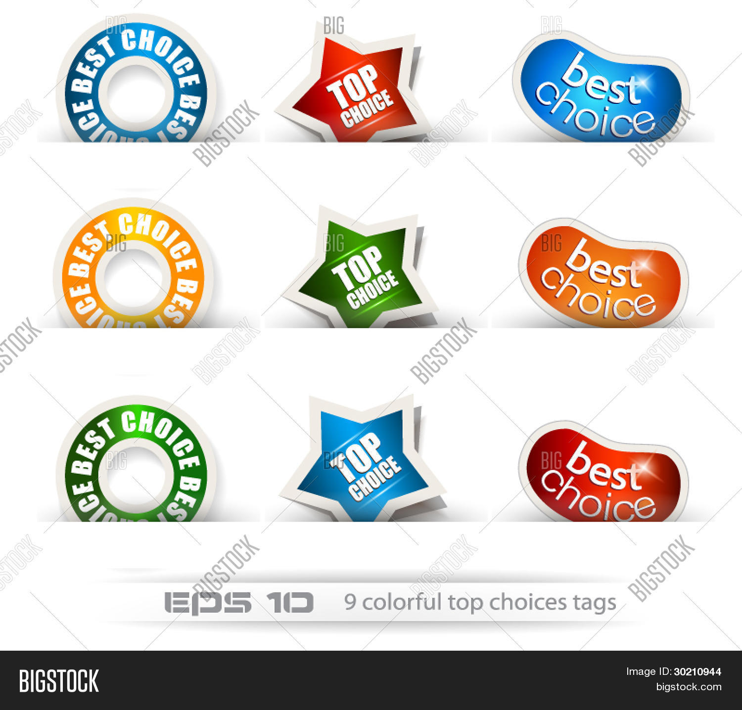Set Nine Best Choices Vector & Photo (Free Trial) | Bigstock