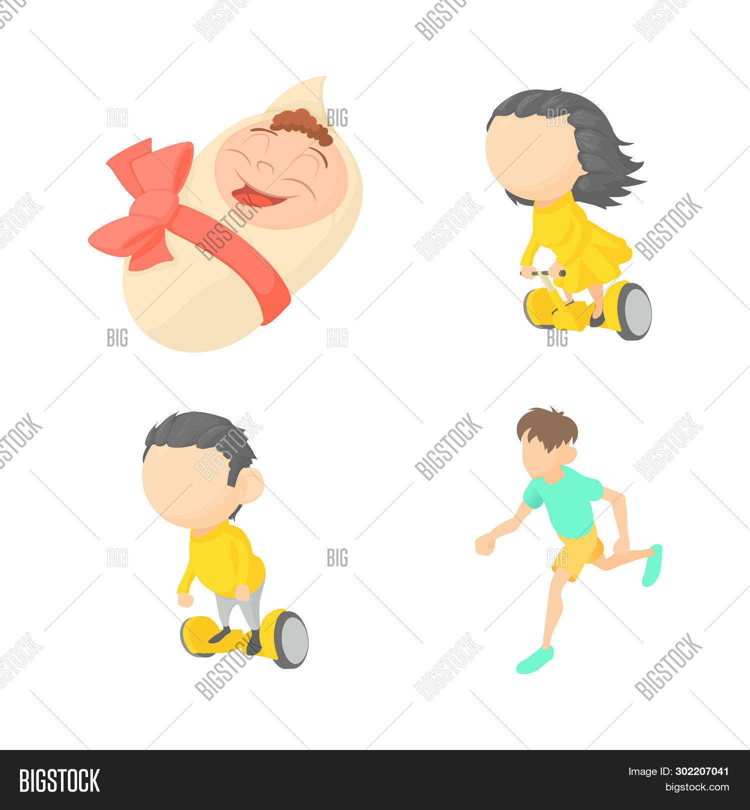 Kids Icon Set. Cartoon Image & Photo (Free Trial) | Bigstock