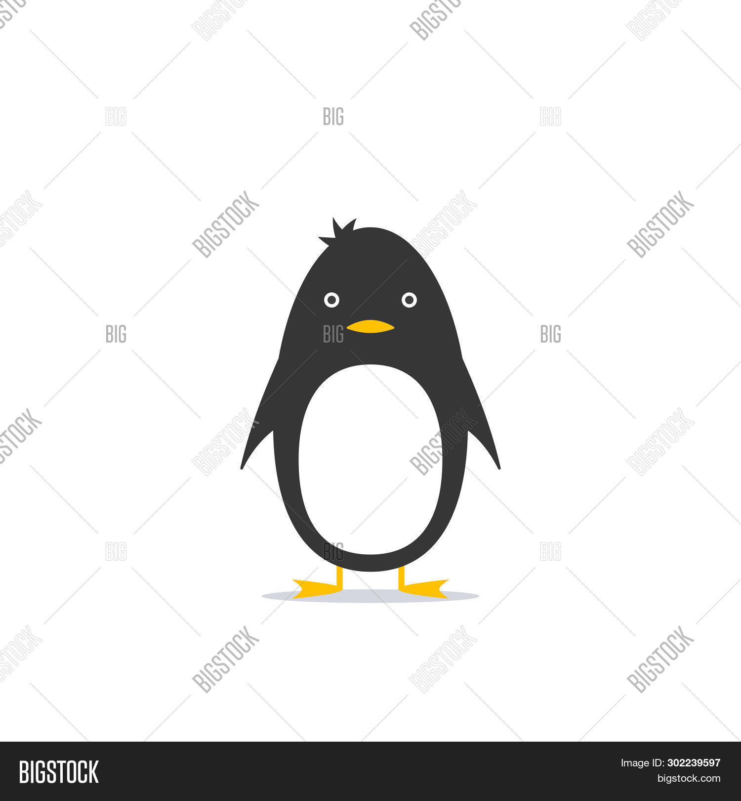 Simple Cartoon Penguin Image & Photo (Free Trial) | Bigstock