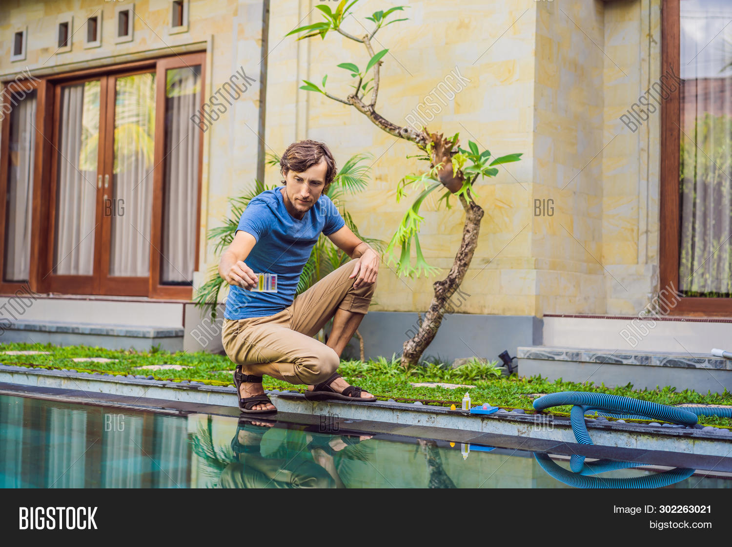 Pool Worker Checks Image & Photo (Free Trial) | Bigstock