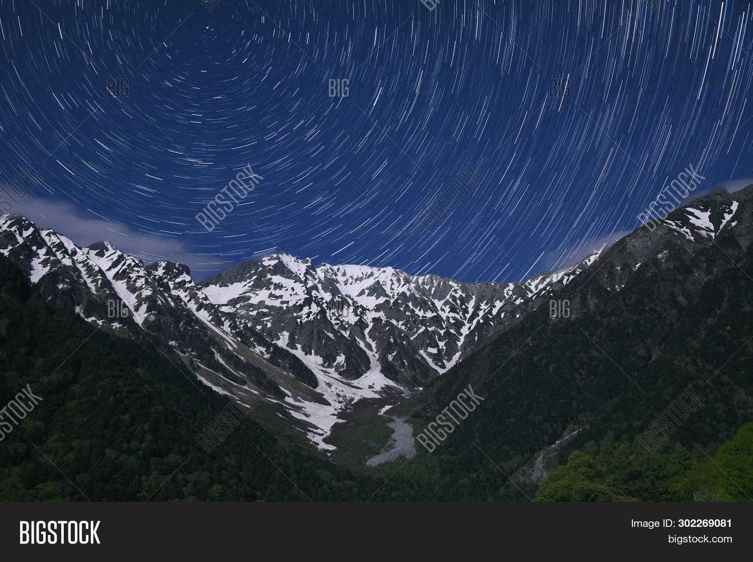 Star Trail On Hotaka Image & Photo (Free Trial) | Bigstock