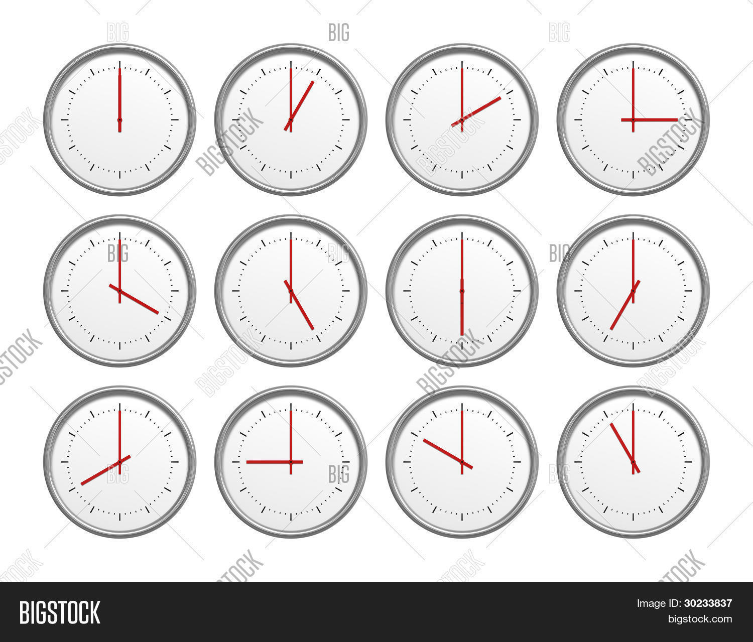 Image 12 Clocks Image & Photo (Free Trial) | Bigstock