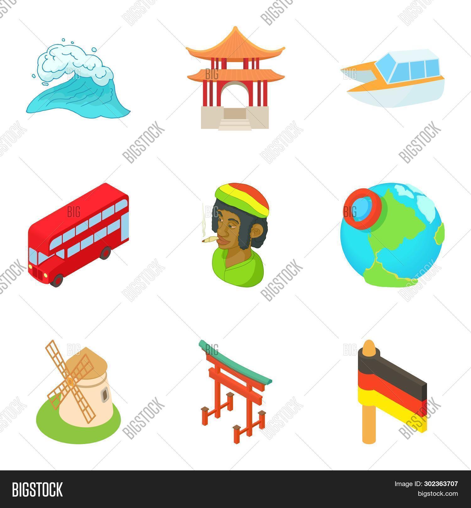 Migrate Icons Set. Image & Photo (Free Trial) | Bigstock