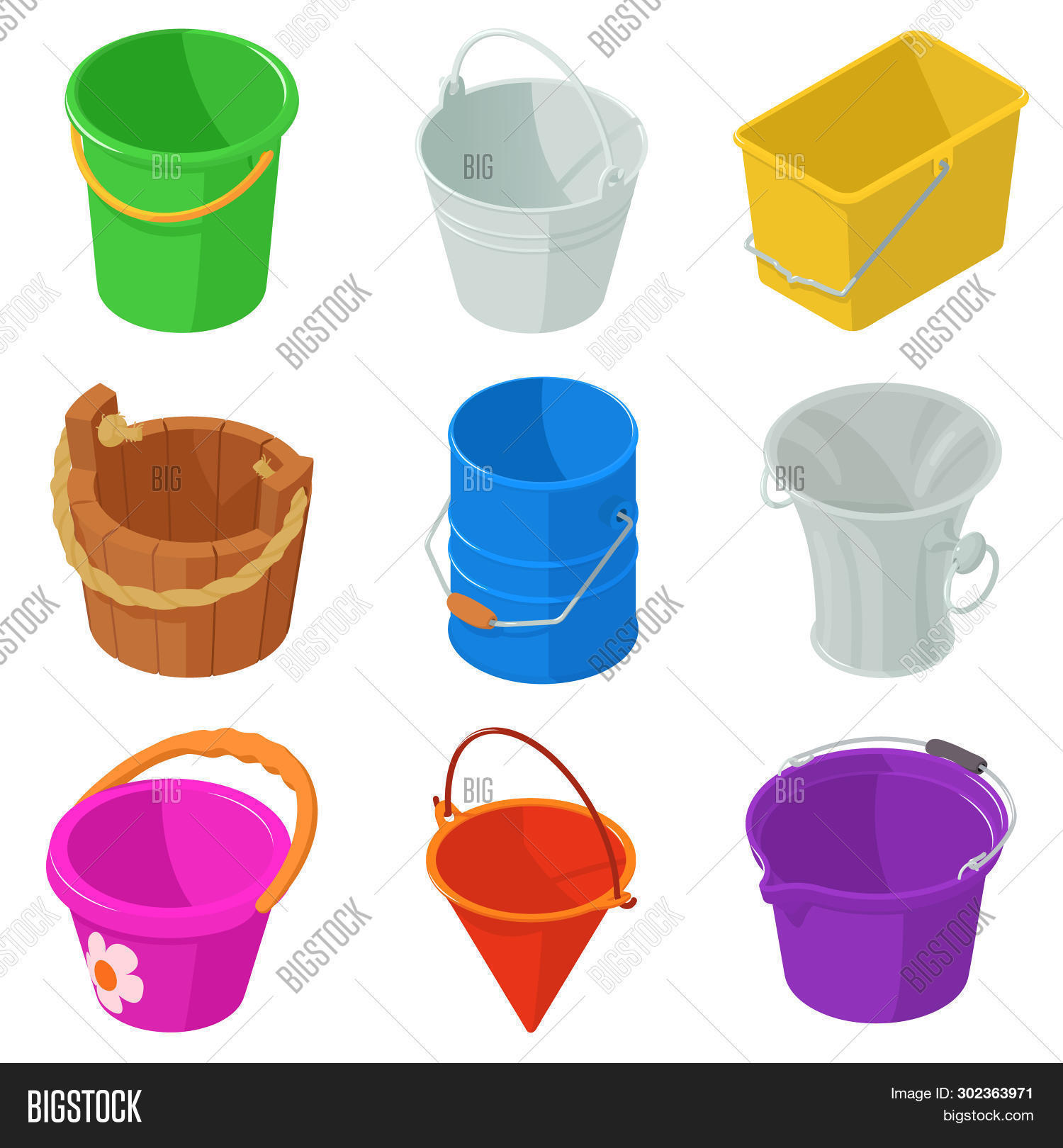 Bucket Types Container Image & Photo (Free Trial) | Bigstock