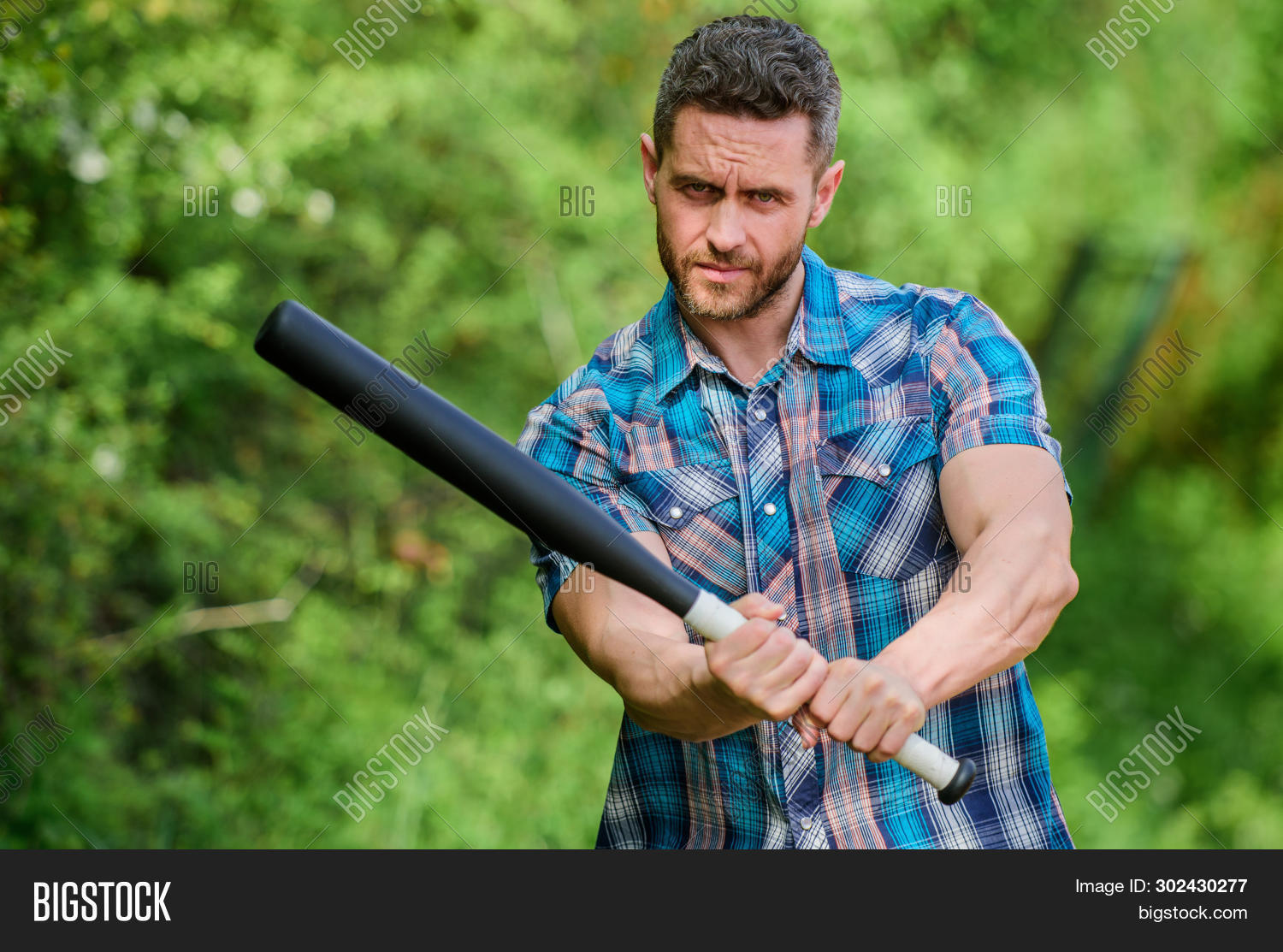 Man Baseball Bat. Image & Photo (Free Trial) | Bigstock