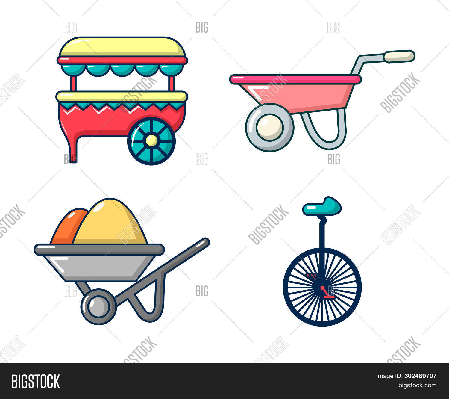 One Wheel Cart Icon Image & Photo (Free Trial) | Bigstock
