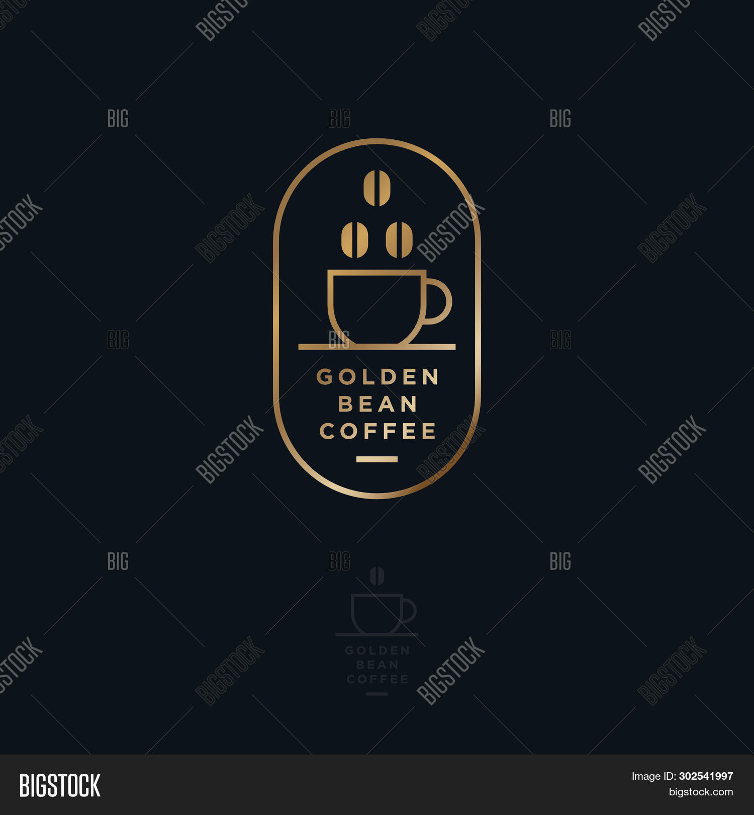 Golden Bean Coffee Vector & Photo (Free Trial) | Bigstock