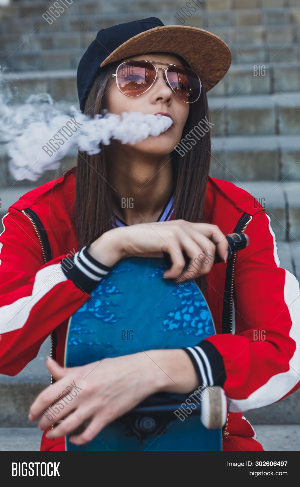 Vaping Girl. Young Image & Photo (Free Trial) | Bigstock