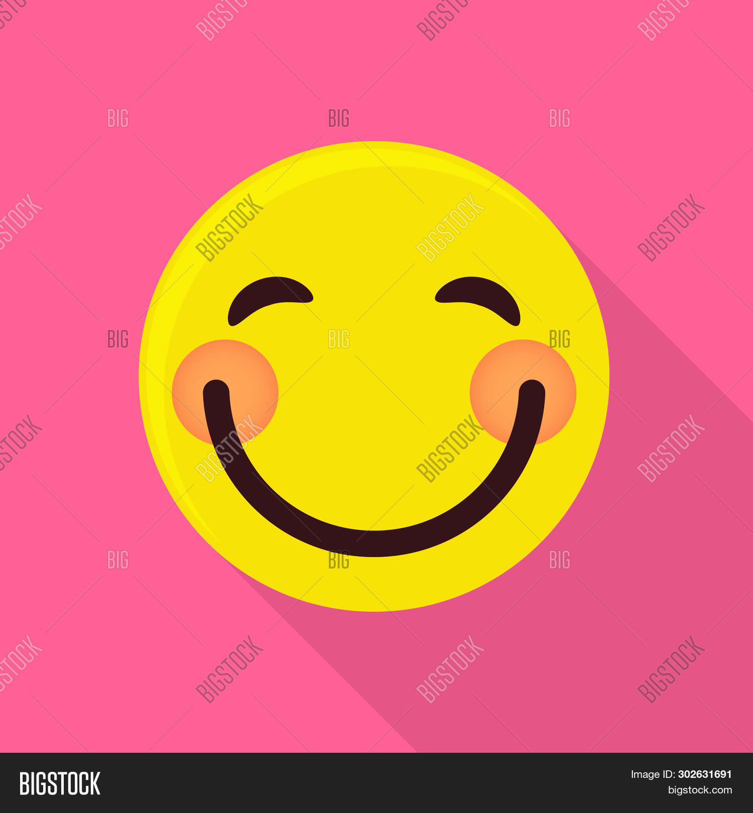 Blush Emoticon Icon. Image & Photo (Free Trial) | Bigstock