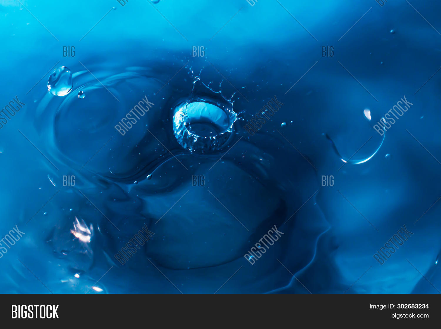 Drop Water. Blue Water Image & Photo (Free Trial) | Bigstock