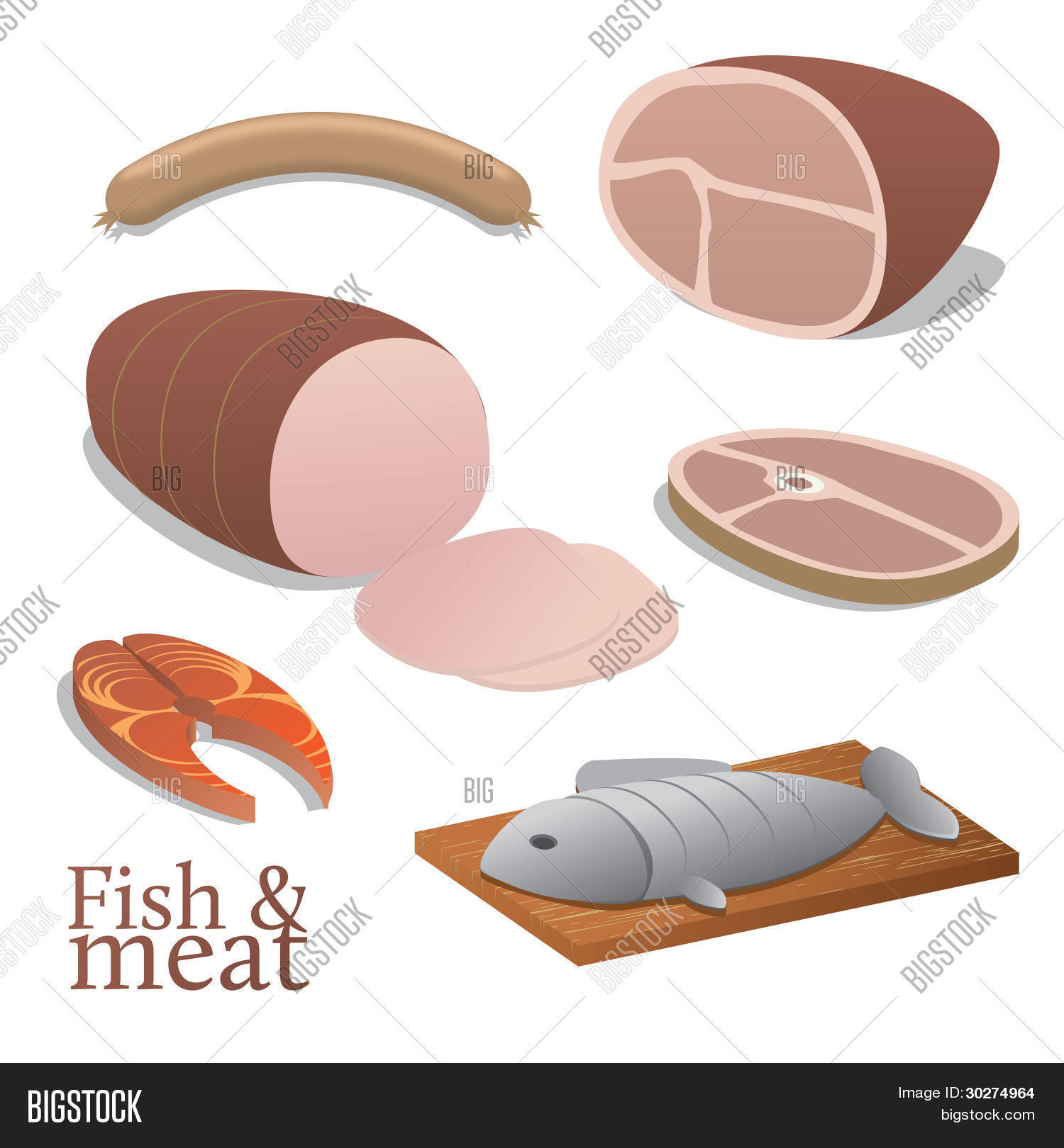 Fish Meat Vector & Photo (Free Trial) | Bigstock