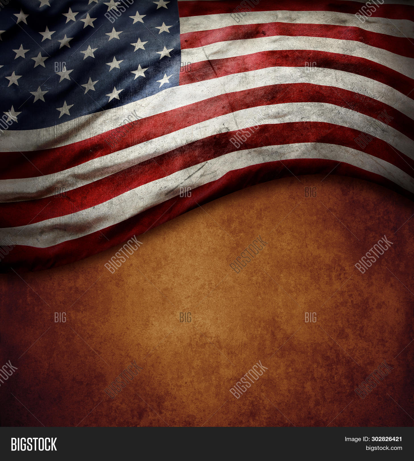 American Flag On Brown Image & Photo (Free Trial) | Bigstock