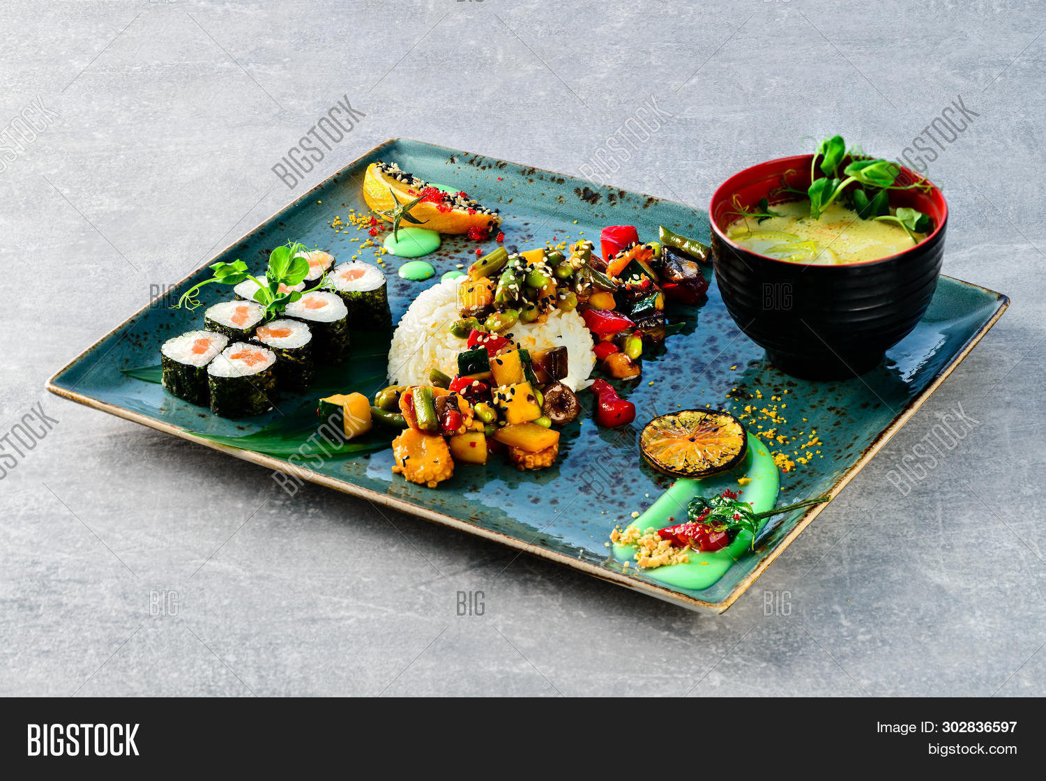 Set Lunch Asian Cafe, Image & Photo (Free Trial) | Bigstock