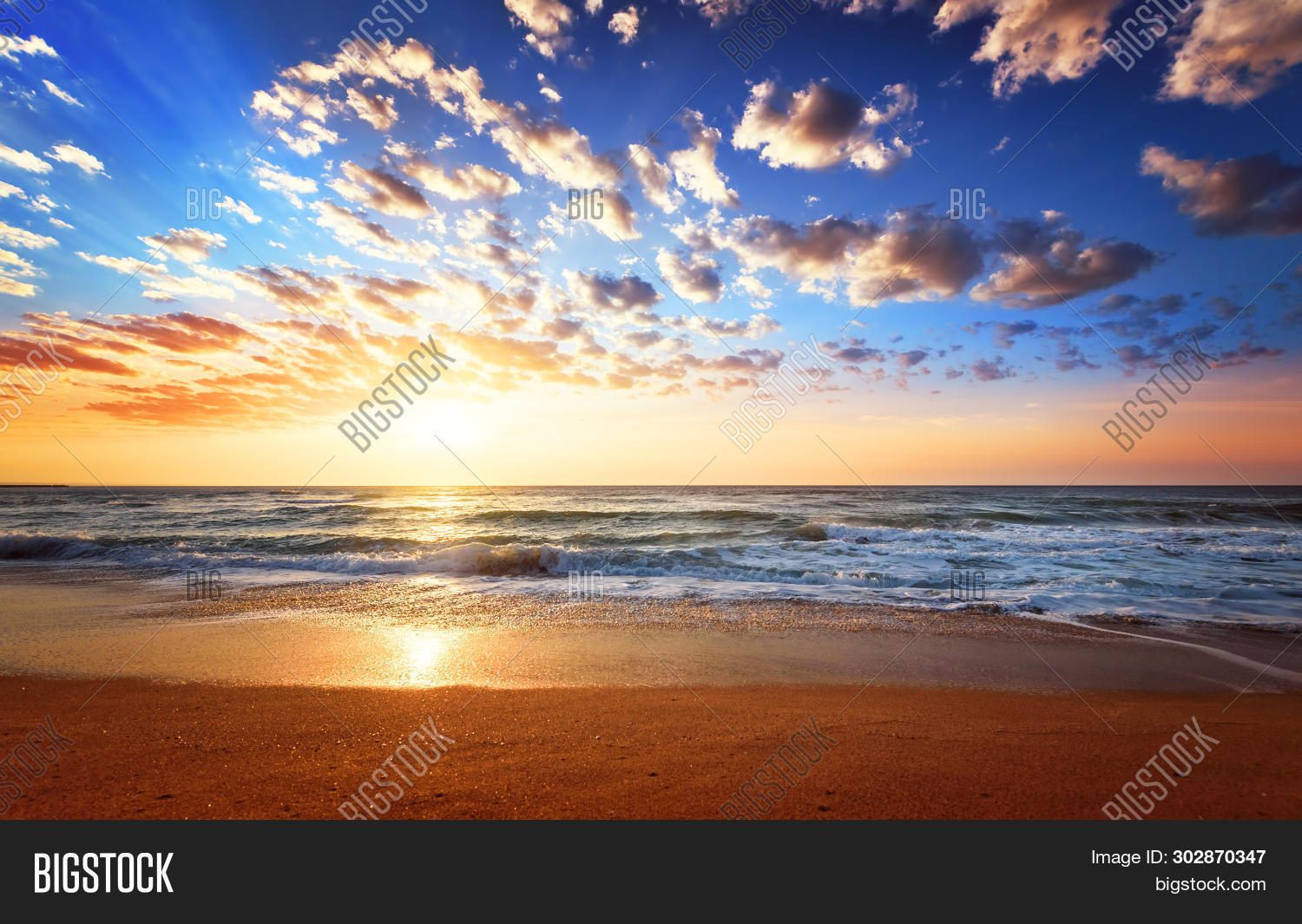 Sunset Beach Waves Image & Photo (Free Trial) | Bigstock