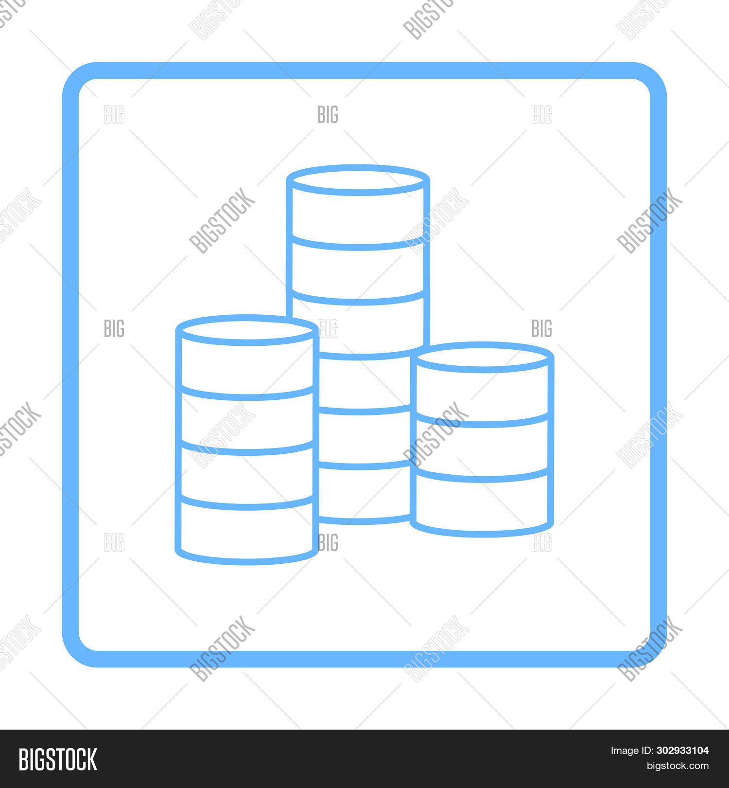 Coin Stack Icon. Blue Vector & Photo (Free Trial) | Bigstock