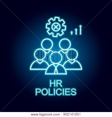 Hr Policies Line Icon Vector & Photo (Free Trial) | Bigstock