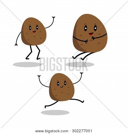 Brown Cartoon Potato Vector & Photo (Free Trial) | Bigstock