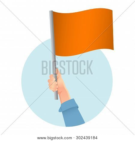 Orange Flag Hand. Vector & Photo (Free Trial) | Bigstock