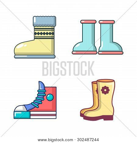 Boots Icon Set. Image & Photo (Free Trial) | Bigstock