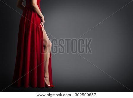 Woman Leg Red Dress Image & Photo (Free Trial) | Bigstock