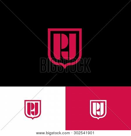 P J Letters Shield. P Vector & Photo (Free Trial) | Bigstock