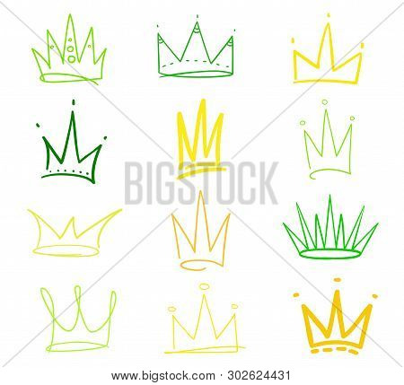 Set Abstract Crowns Vector & Photo (Free Trial) | Bigstock