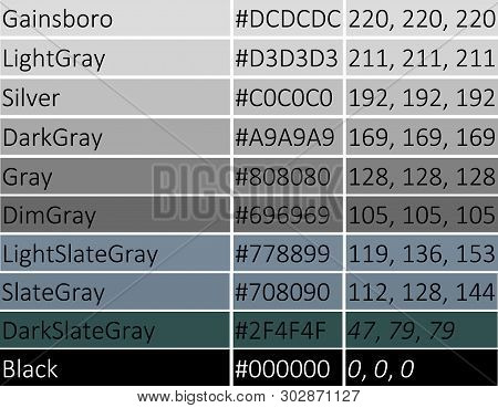 Set Og Colors. Shade Vector & Photo (Free Trial) | Bigstock