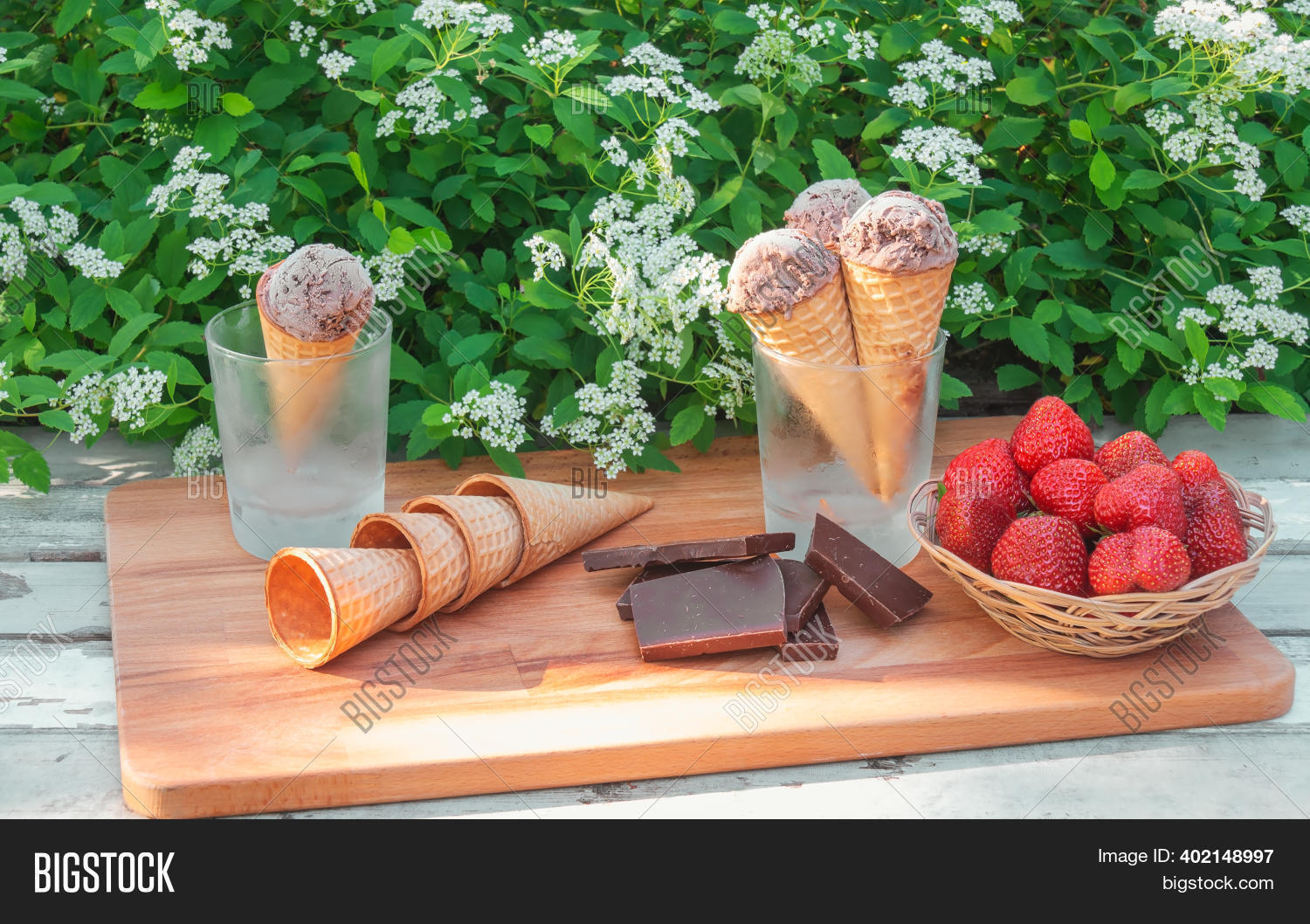 Waffle Cones Chocolate Image & Photo (Free Trial) | Bigstock