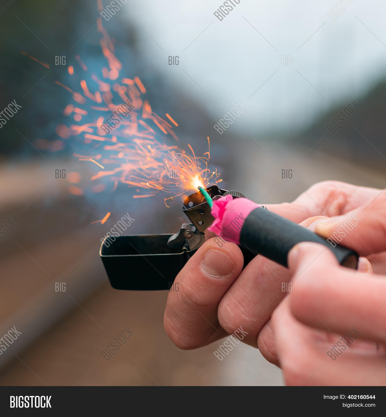 Firecracker Hand. Man Image & Photo (Free Trial) | Bigstock