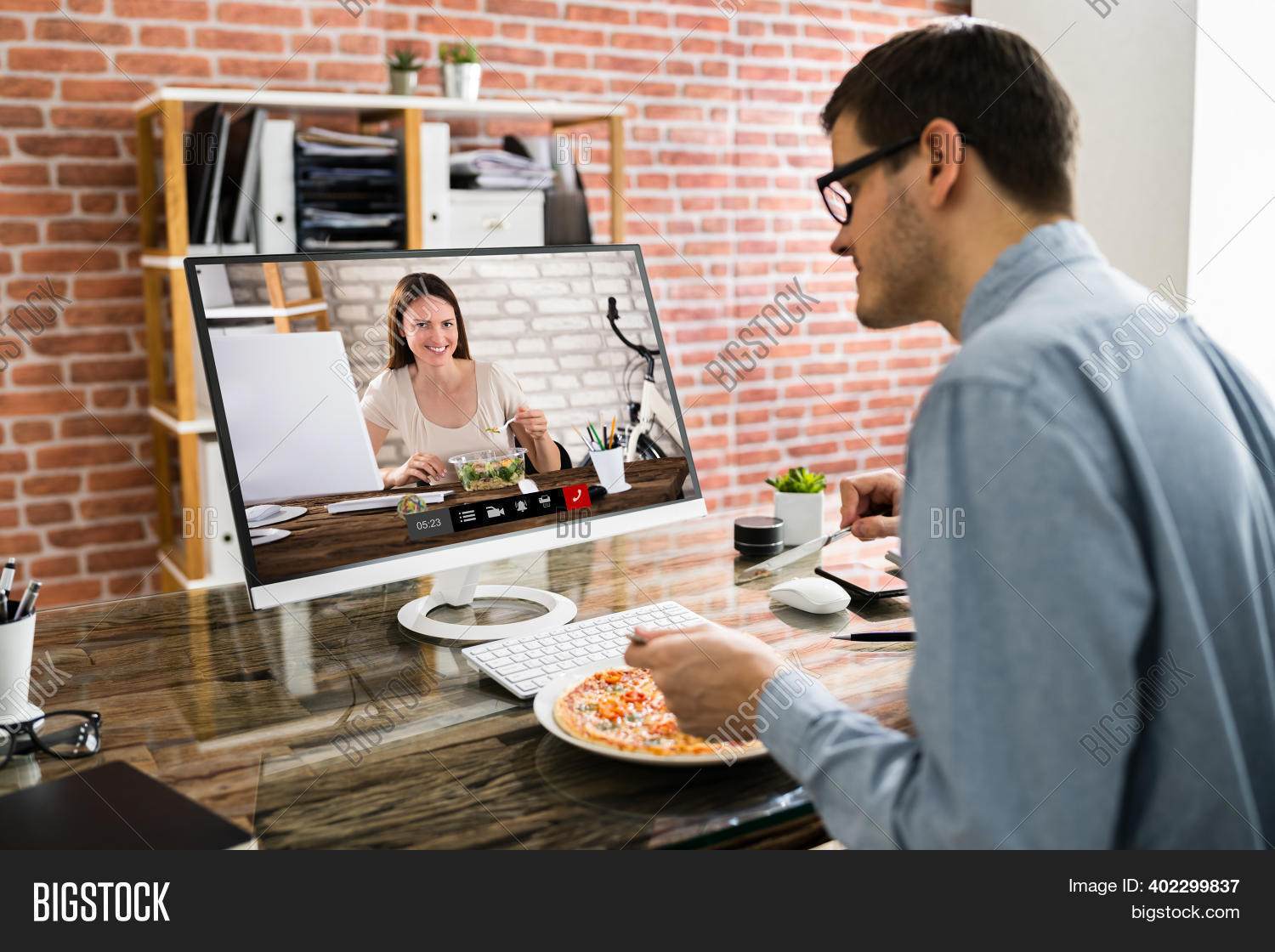 Virtual Office Lunch Image & Photo (Free Trial) | Bigstock