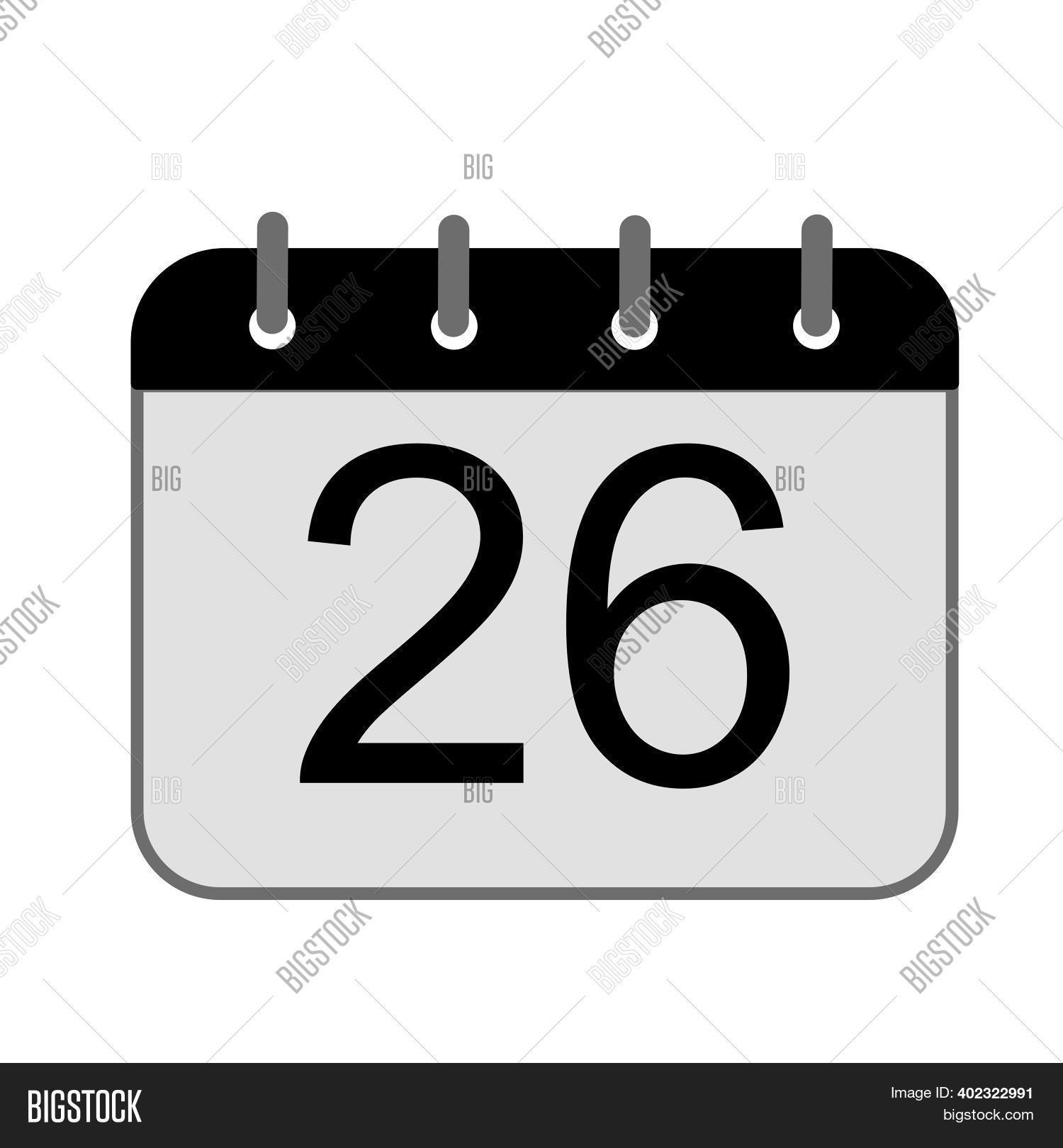 26th Calendar Icon Image & Photo (Free Trial) | Bigstock
