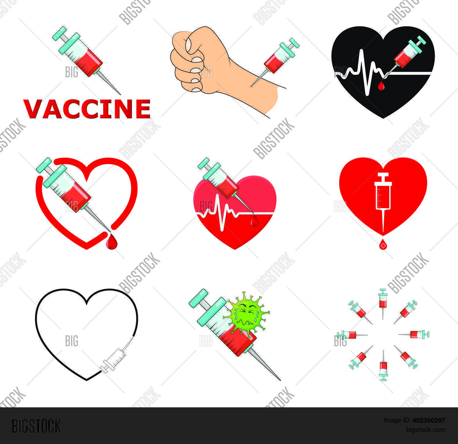 Vaccine Icon Set. Vector & Photo (Free Trial) | Bigstock
