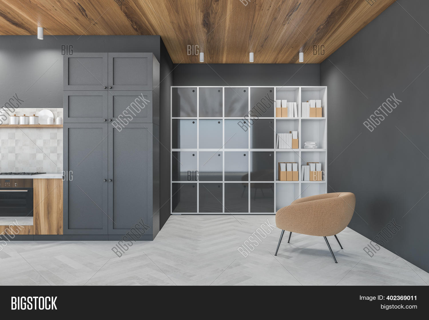 Living Room Grey Shelf Image & Photo (Free Trial) | Bigstock