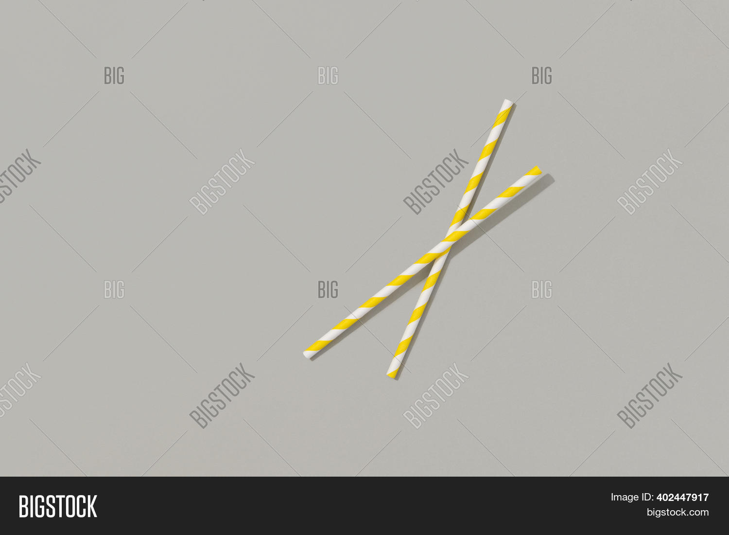 Two Yellow Paper Straw Image & Photo (Free Trial) | Bigstock