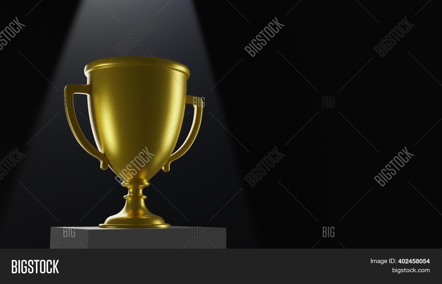 3d Trophy On Podium. Image & Photo (Free Trial) | Bigstock