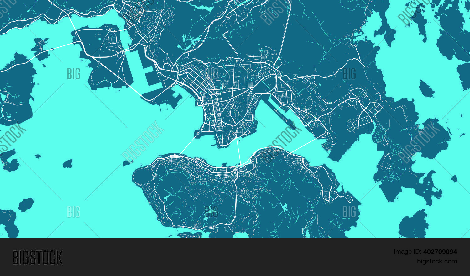 Detailed Map Hong Vector & Photo (Free Trial) | Bigstock