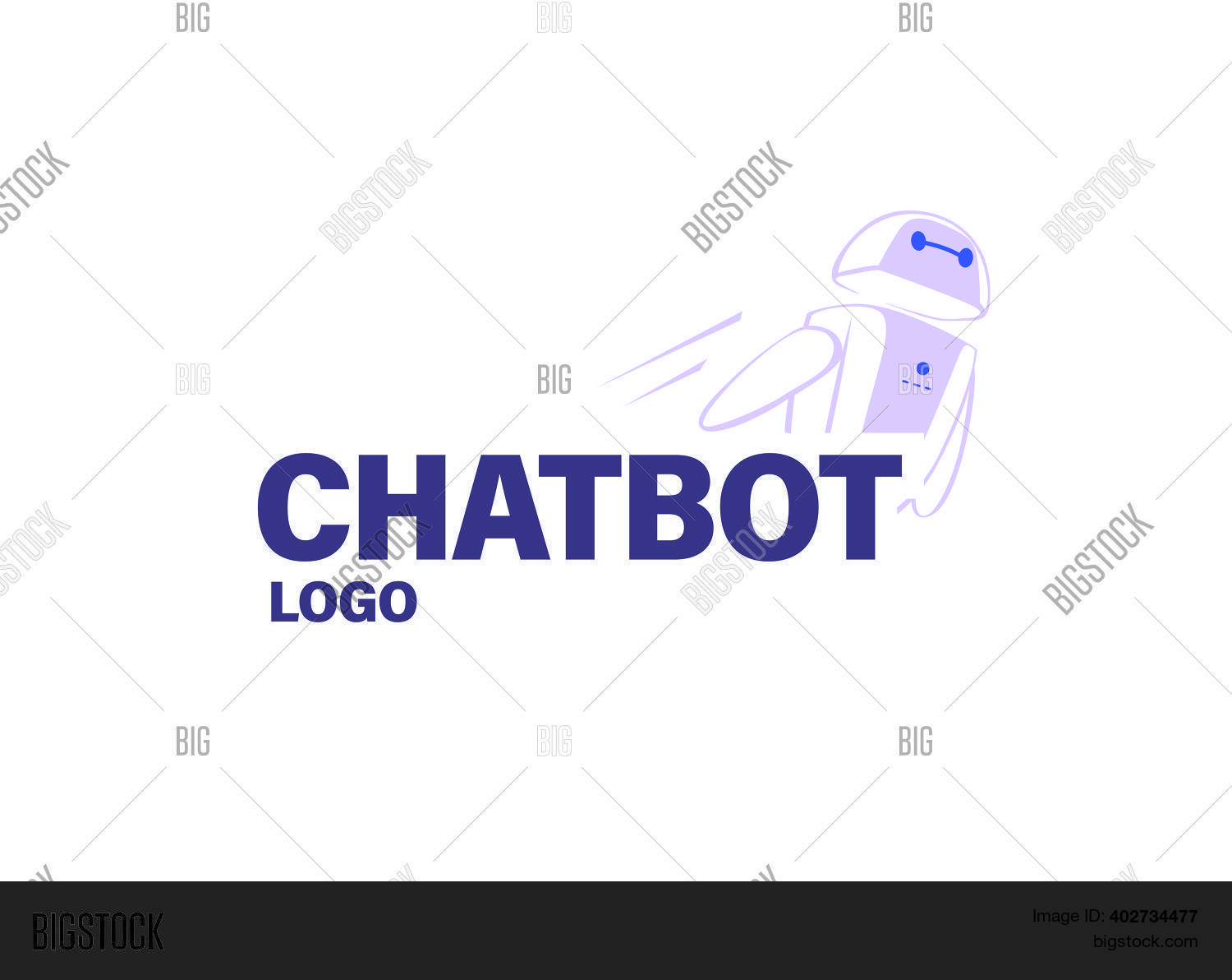 Chat Bot Service Logo Vector & Photo (Free Trial) | Bigstock