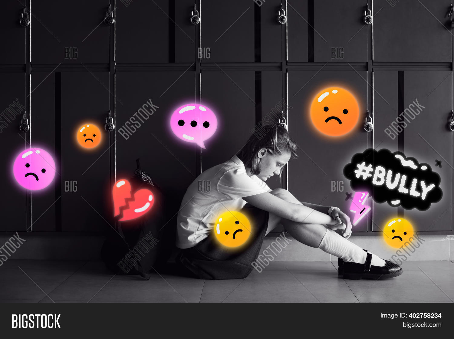 Grayscale Sad Girl Image & Photo (Free Trial) | Bigstock